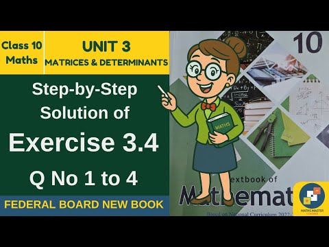 Class 10 Maths Chapter 3 Exercise 3.4 Solution Q No 1 to 4 | Class 10th Maths Exercise 3.4 | FBISE