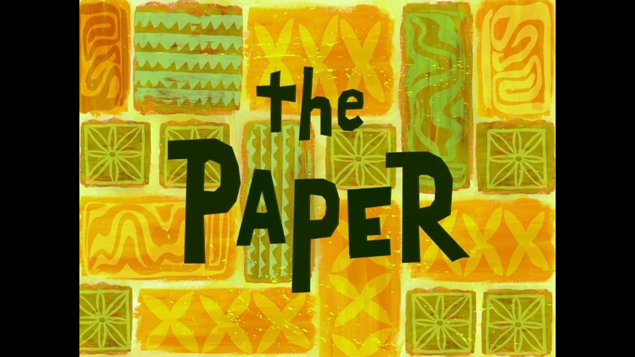 Spongebob The Paper Live Action Full Episode