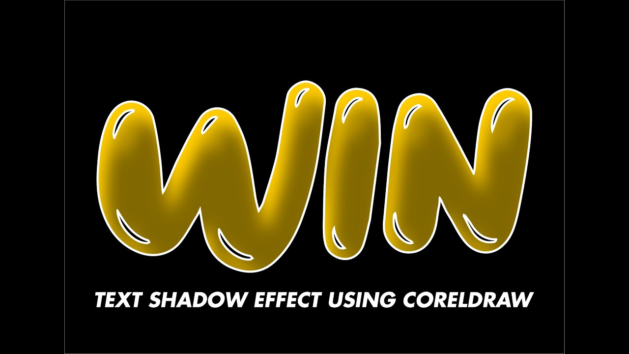 TEXT SHADOW EFFECT USING CORELDRAW