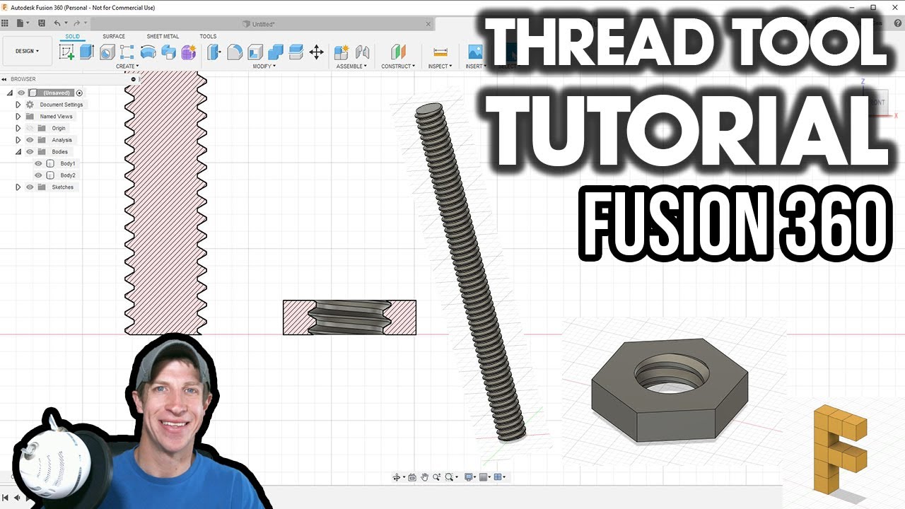THREAD TOOL Tutorial - Autodesk Fusion 360 Tool Tutorial