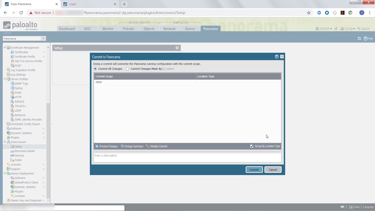Deploy Panorama Interconnect