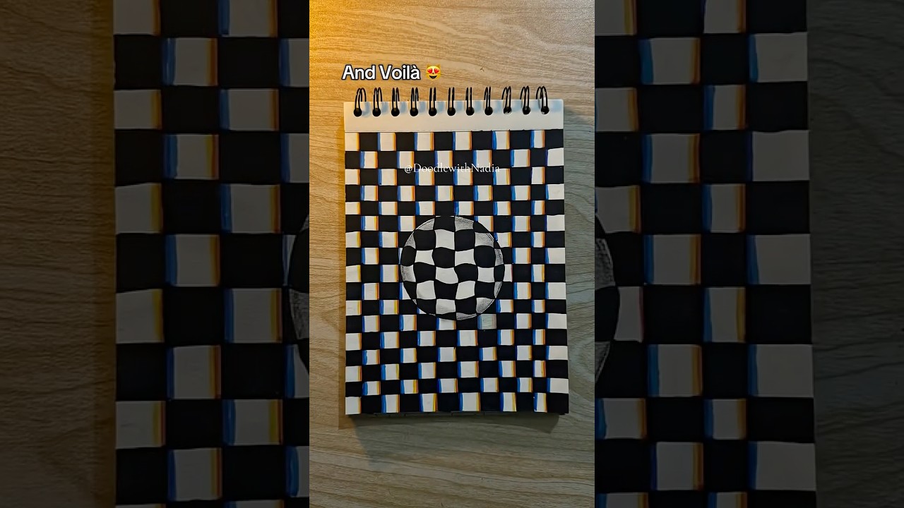 Illusion Doodle Tutorial 😻 Day 228 #doodlewithnadia #shorts #art #drawing #zentangles