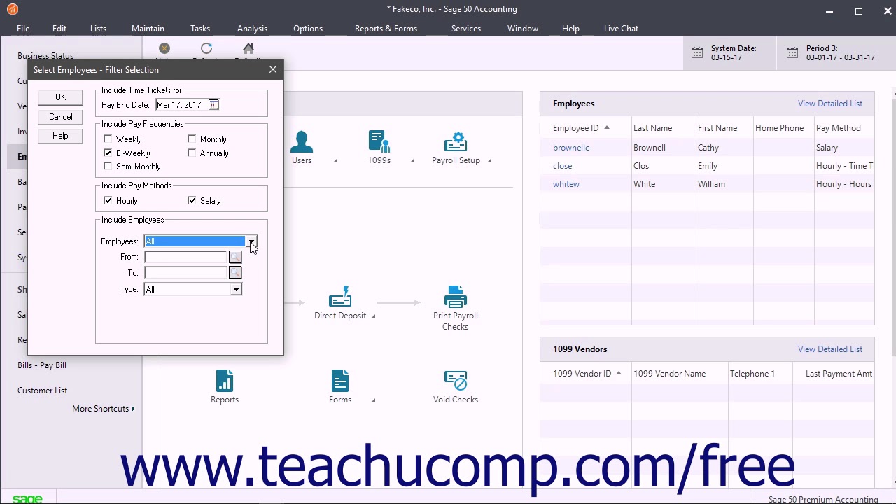 Sage 50 2018 Tutorial Paying a Group of Employees Sage Training