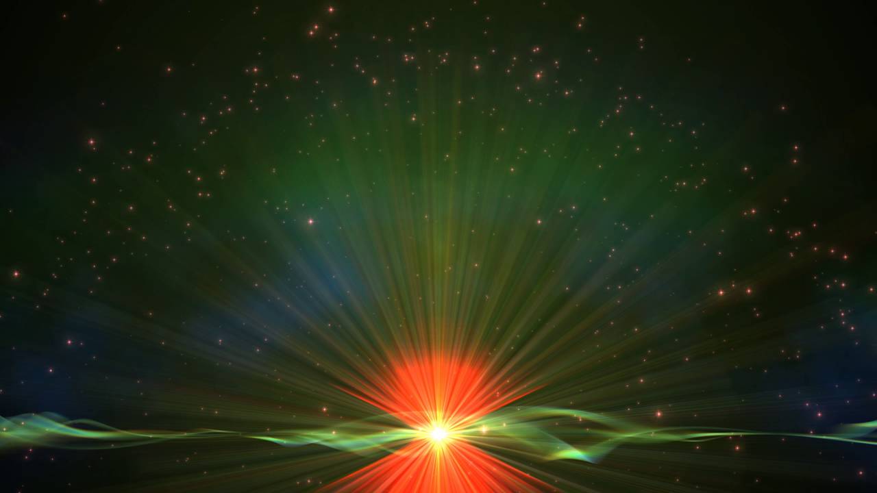 4K Colorful Shining Rays 2160p Motion Effect