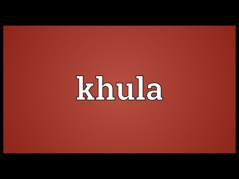 Khula Meaning