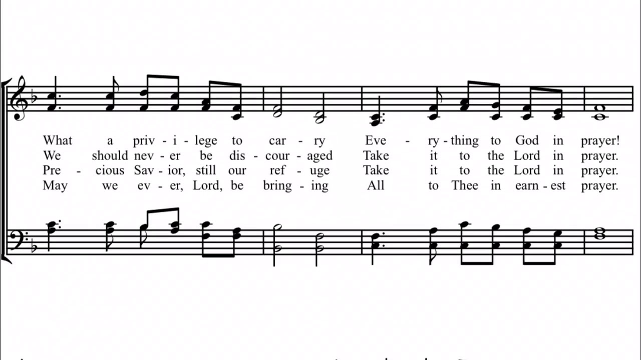 What a friend we have in JESUS sheet music SATB piano with lyrics