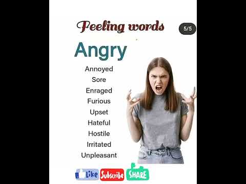 Feeling words "Angry"