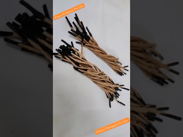 Paper Rope - Brown & white Paper Rope with T-End Manufacturer from Sonipat