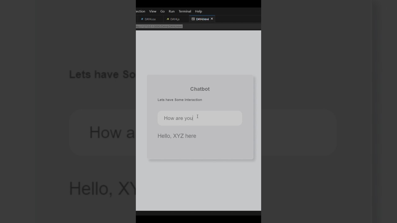 Chat Bot using HTML, CSS, javascript.  @freecodecamp  @CodyKo  #share #subscribe#like