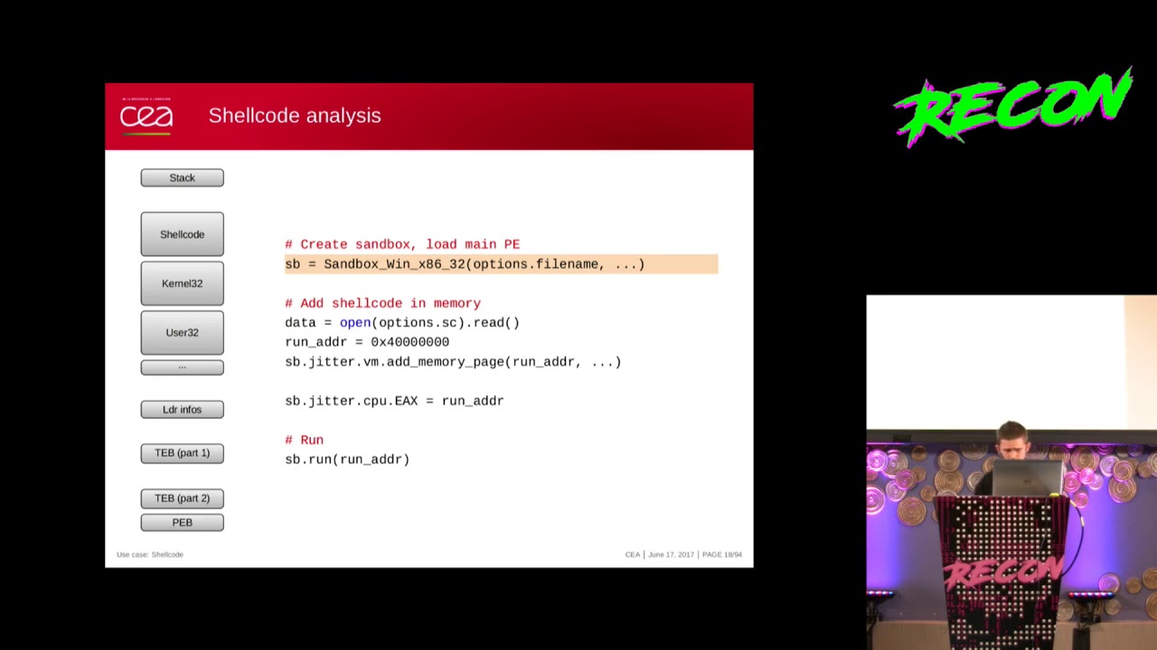 RECON 2017 - Miasm reverse engineering framework (Fabrice Desclaux, Camille Mougey)