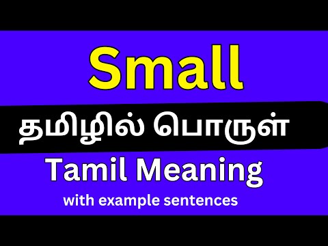 Small meaning in Tamil/Small தமிழில் பொருள்