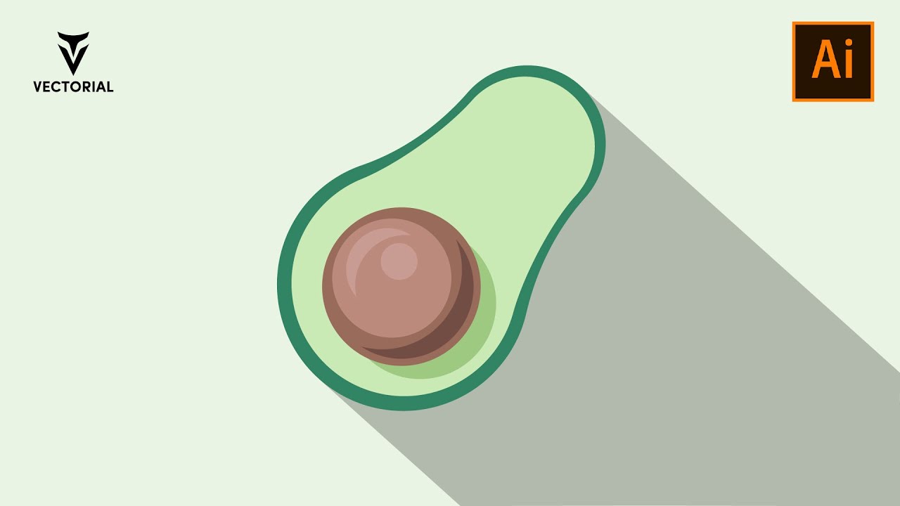 Avocado tutorial in Adobe illustrator 2020