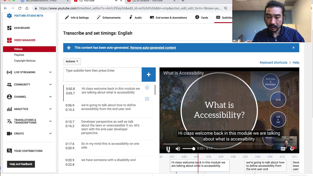 Accessibility Basics - Captions