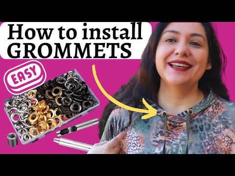 HOW TO INSTALL GROMMETS (eyelets). Secret trick for them TO LAST. Sewing tutorial.