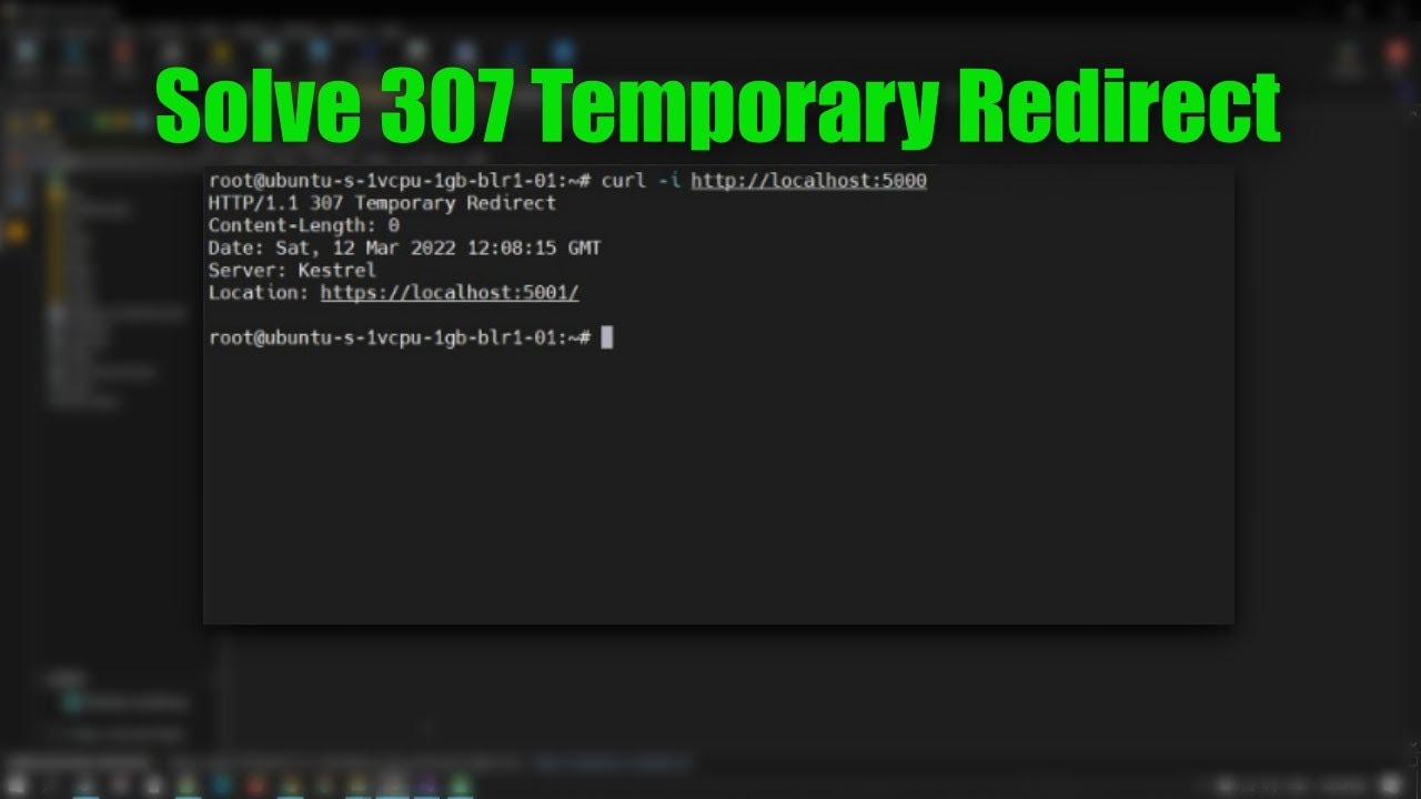 307 Temporary Redirect by Kestrel server
