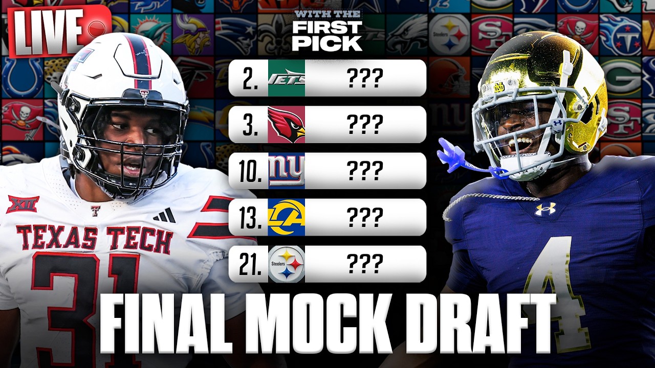FINAL 2026 NFL Mock Draft LIVE 🚨 | Jets select David Bailey, Cardinals take Jeremiyah Love at 3