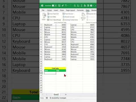 Data consolidation in excel #excelguru #excelshortcutkey #exceltutorial #excel  #dataconsolidation