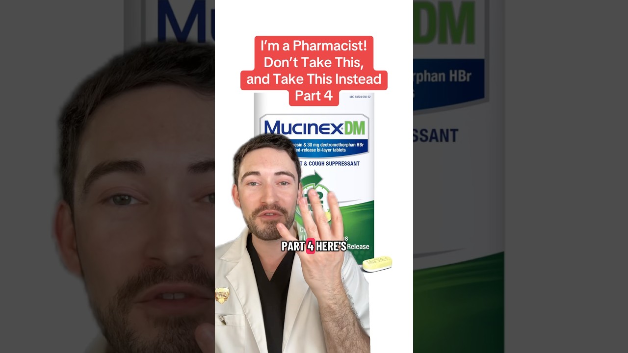 🚫 Why you shouldn’t take Mucinex DM + what to use instead 👨‍⚕️💊 #Pharmacist #Mucinex #ColdAndFlu