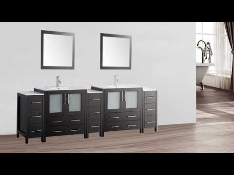 Vanity Art VA30 Freestanding Bathroom Vanity Set With Sink and Mirror