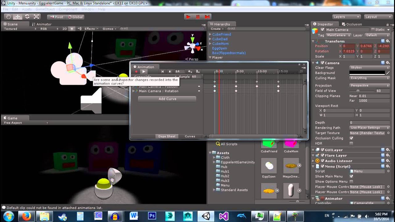 Problems with camera animations in Unity