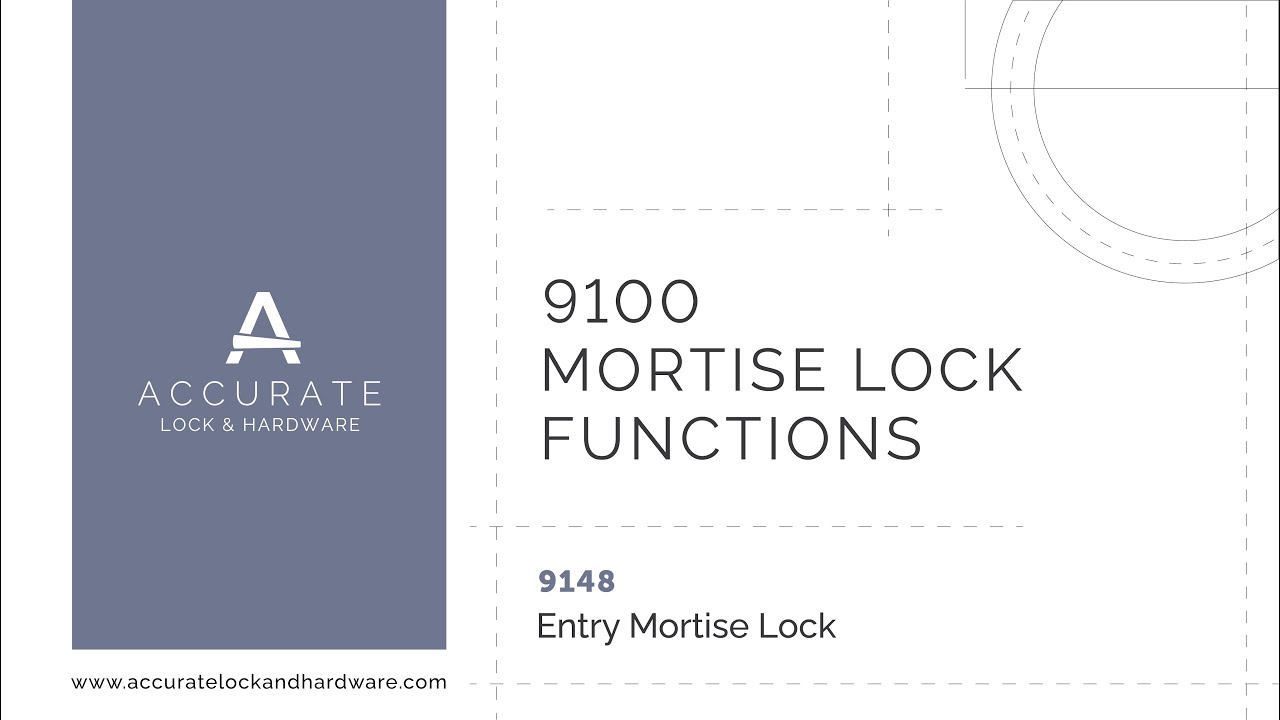 9148 Entry Mortise Lock Function