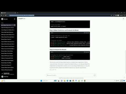 multiple linear regression python code example
