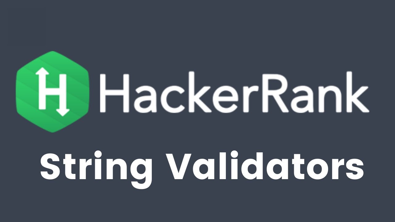 HackerRank - String Validators - Python