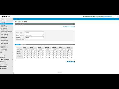 Portal admin B3 iPECS Cloud Menu perusahaan
