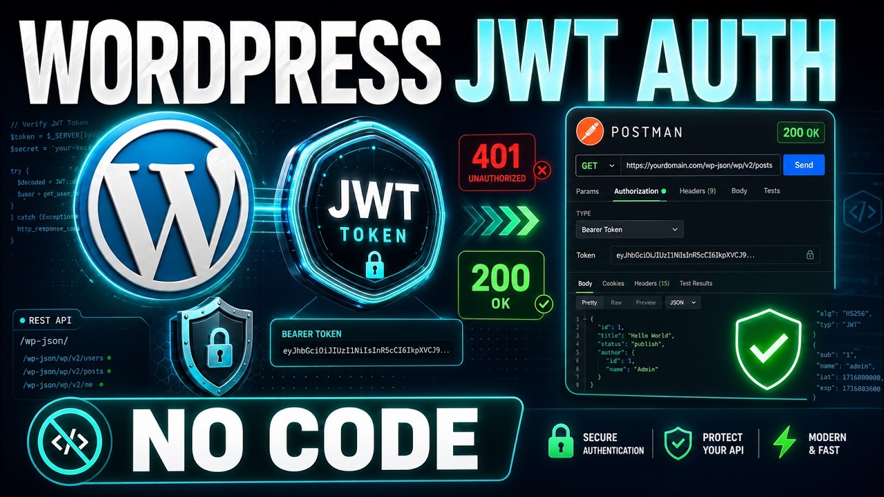 JWT Authentication for WordPress APIs — Step-by-Step Tutorial