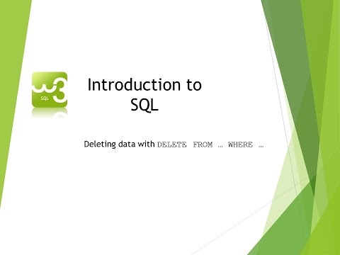 6/6: Using DELETE FROM to remove data