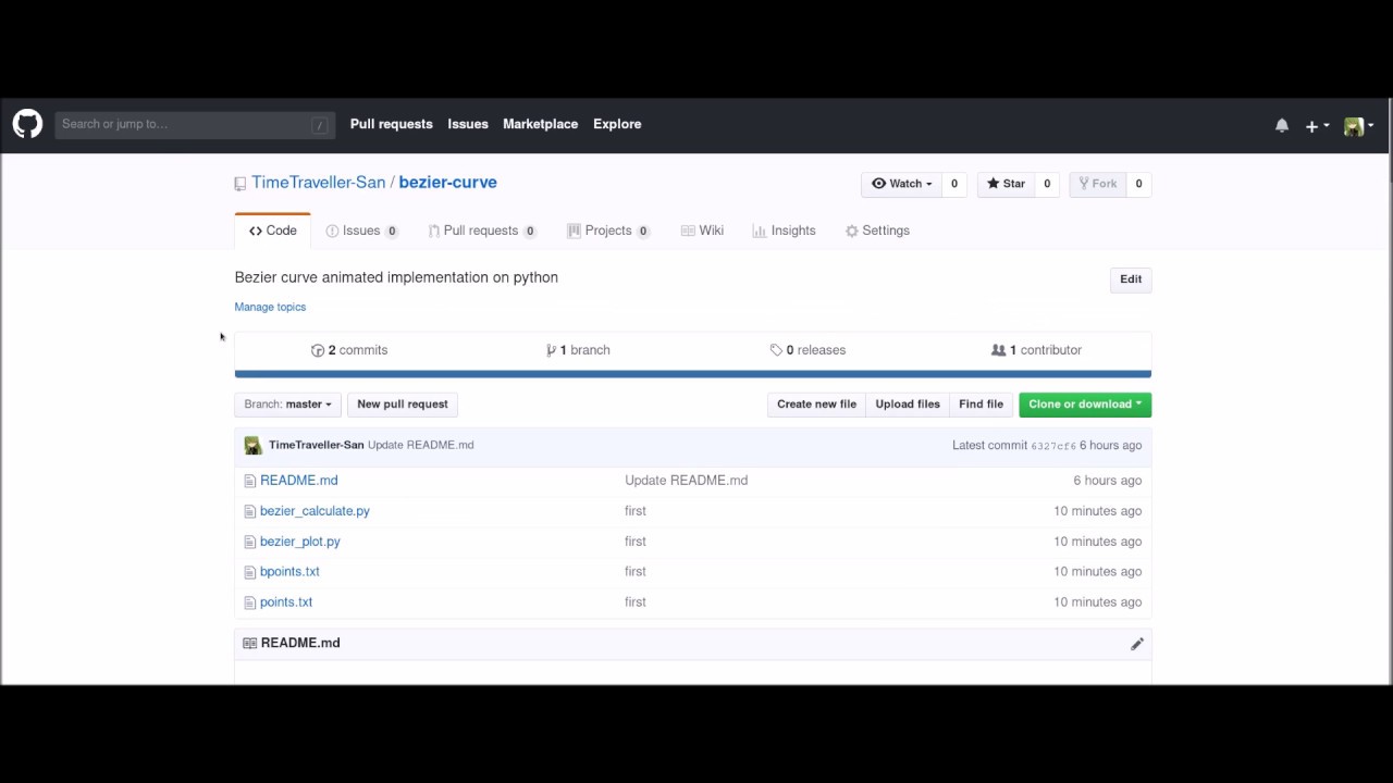 Bezier curves - python-matplotlib implementation showcase