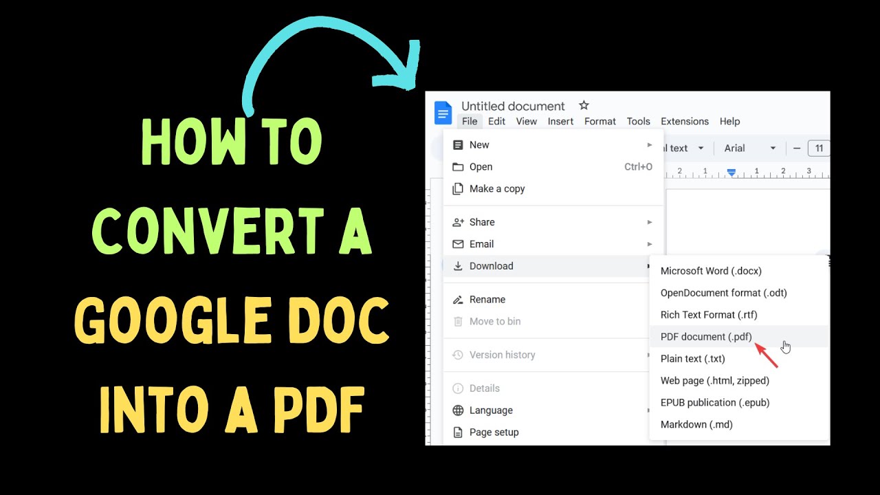 How to Convert a Google Doc Into a PDF on Windows 11