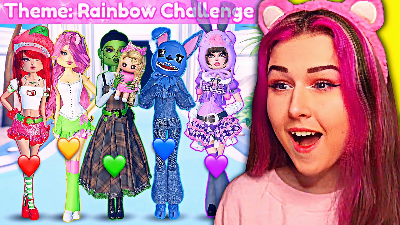 RAINBOW CHALLENGE 1 YEAR LATER IN DRESS TO IMPRESS! OUTFITS For EVERY COLOR No MATTER What! | ROBLOX