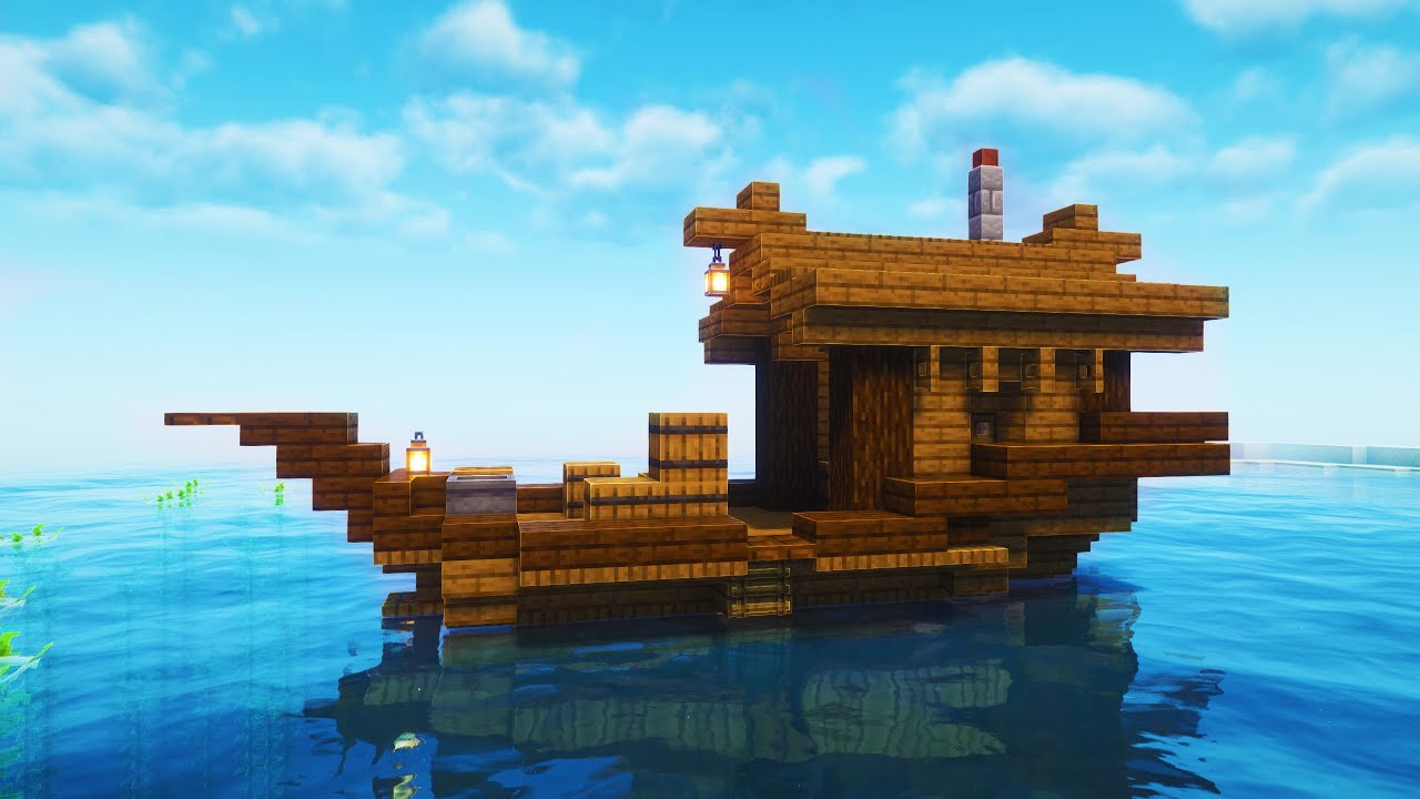 How to Build a Boat House in Minecraft 1.21 - Minecraft Boat House ...