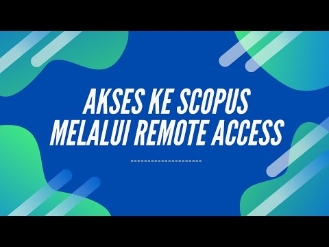 Akses Scopus melalui Remote Access Institusi