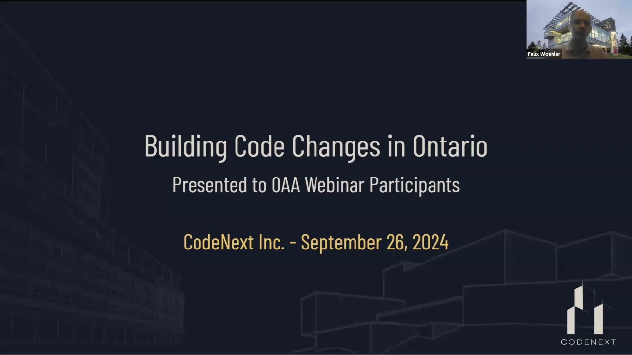 OAA Webinar: Navigating Ontario's New 2024 Building Code