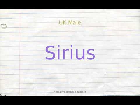 How to pronounce sirius