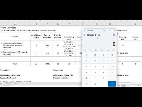TOS Making Guide | New ISO Form | Bloom's Taxonomy