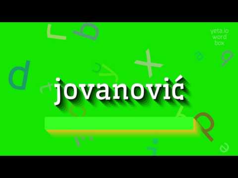 How to say "jovanović"! (High Quality Voices)