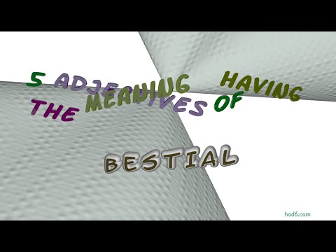 bestial - 7 adjectives synonym to bestial (sentence examples)