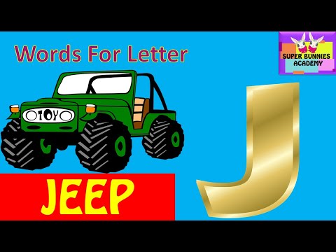 Words for Letter J | Words that start with letter J for preschoolers | Super Bunnies Academy 🌷🐰🐰🌷