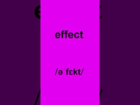 How to pronounce "effect" in American English #spokenenglish #howtopronounce #americanenglish