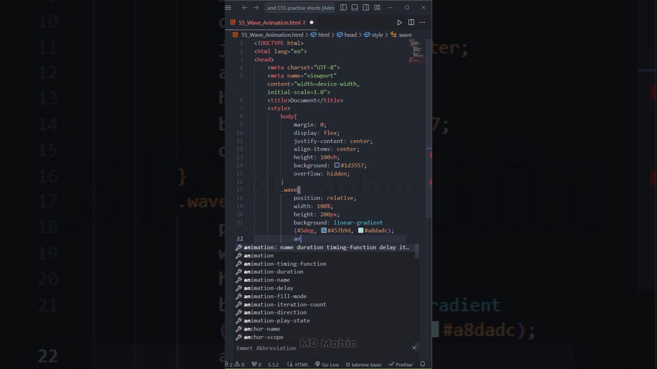 Wave Animation | HTML CSS