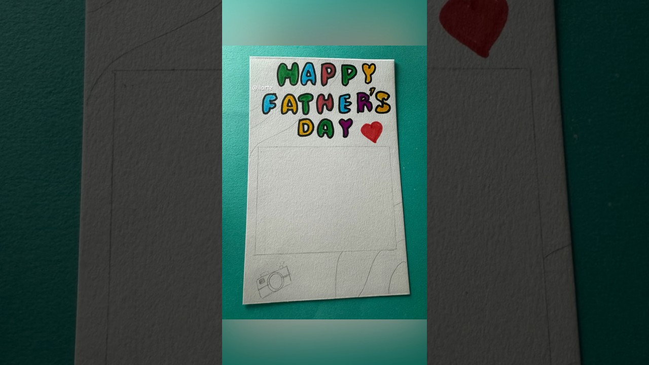 Card Happy Father’s Day DIY #dad #papa #paintng #drawing #cool #shorts #art #photo #video #animation