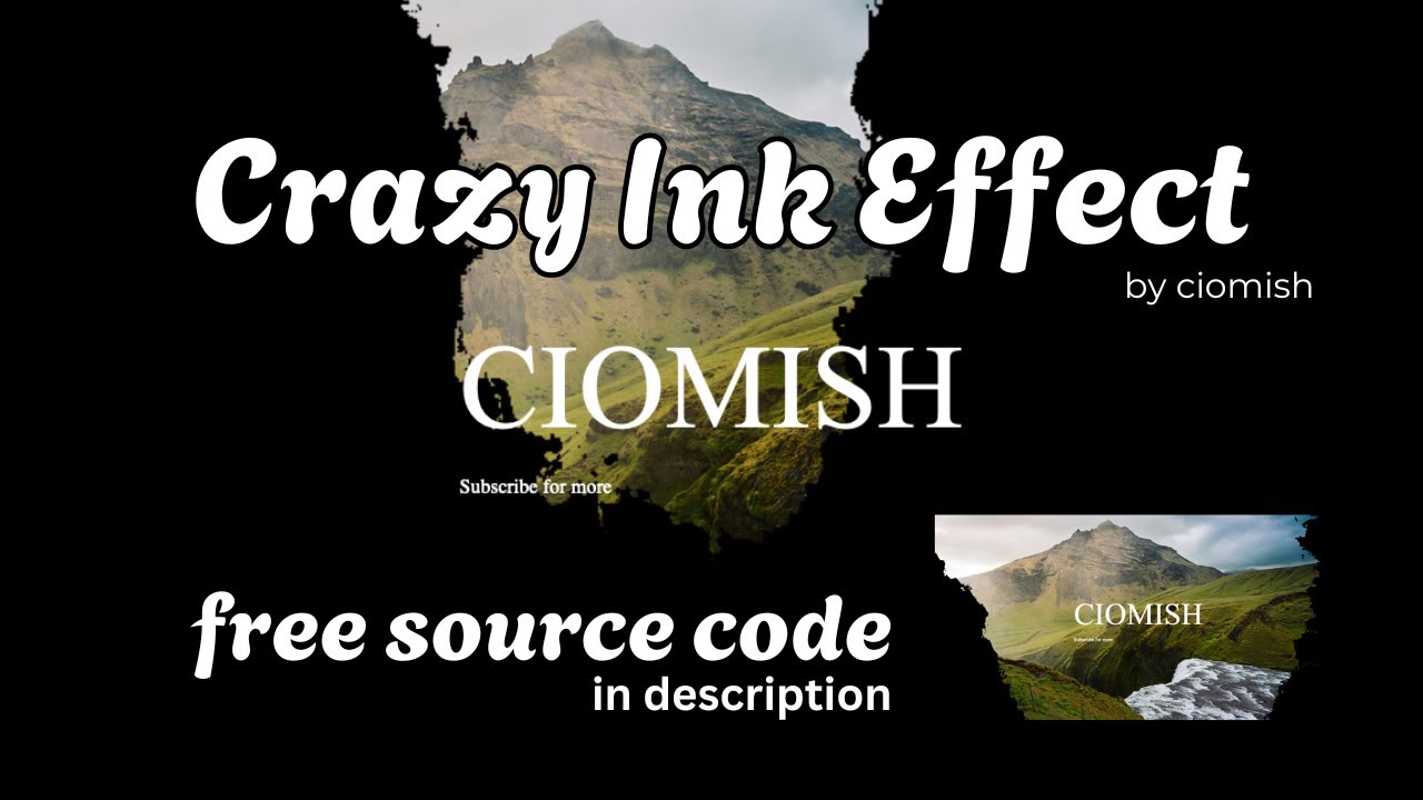 Crazy CSS Ink Effect - Beginner's Friendly , CSS Effects - using html and css only