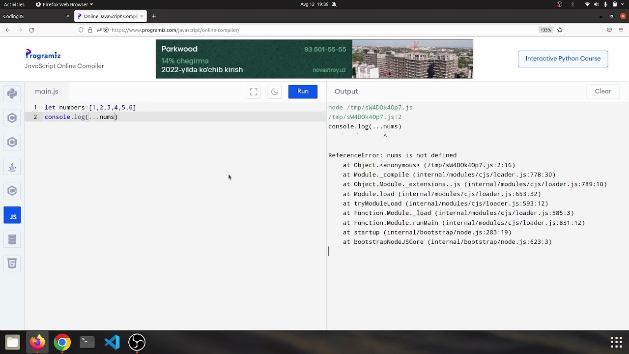 Javascript Codingjs (Codingbat) Array-2  fizArray, samEnds, bigDiff