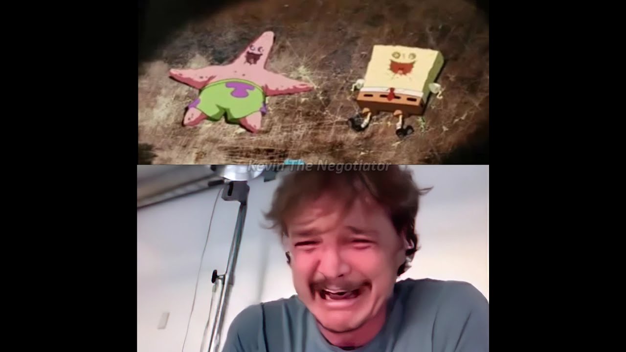 Pedro Pascal crying over Spongebob's death #shorts