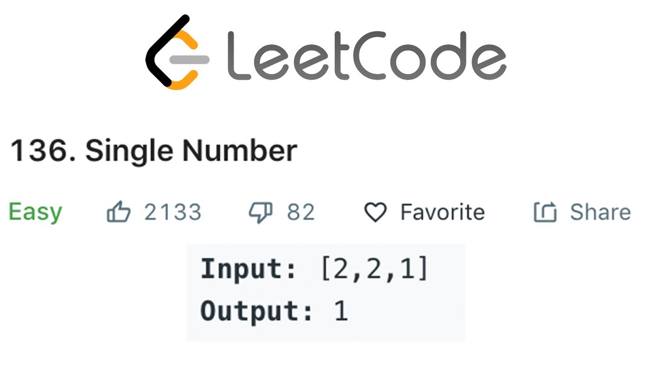 LeetCode Single Number Solution Explained - Java