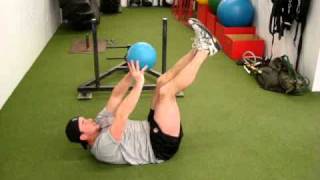 Abdominal reto c/ medicine ball toque nos pés | Catálogo de Exercícios ...