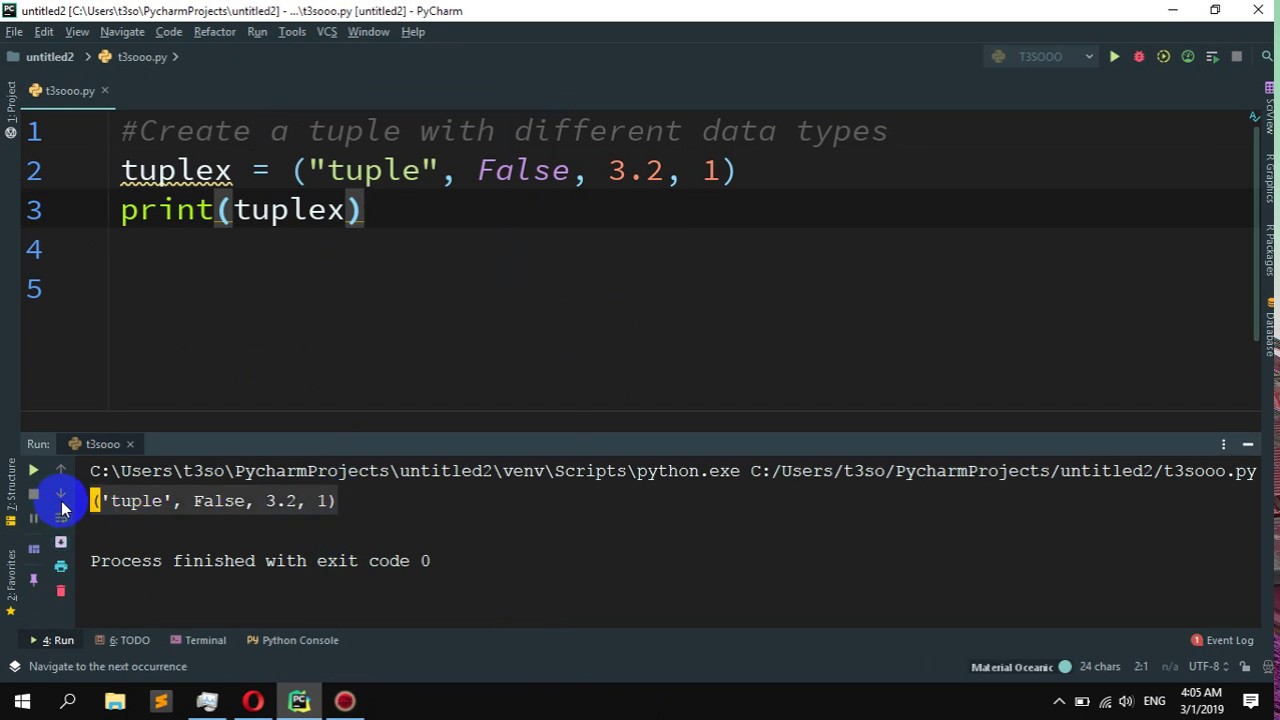 How to Create a tuple with different data types in Python